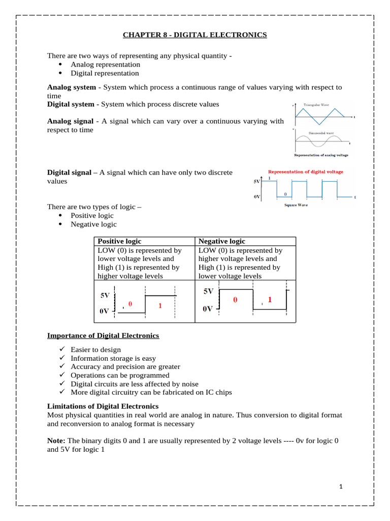 Chapter 8 - Digital Electronics | PDF | Logic Gate | Digital Electronics