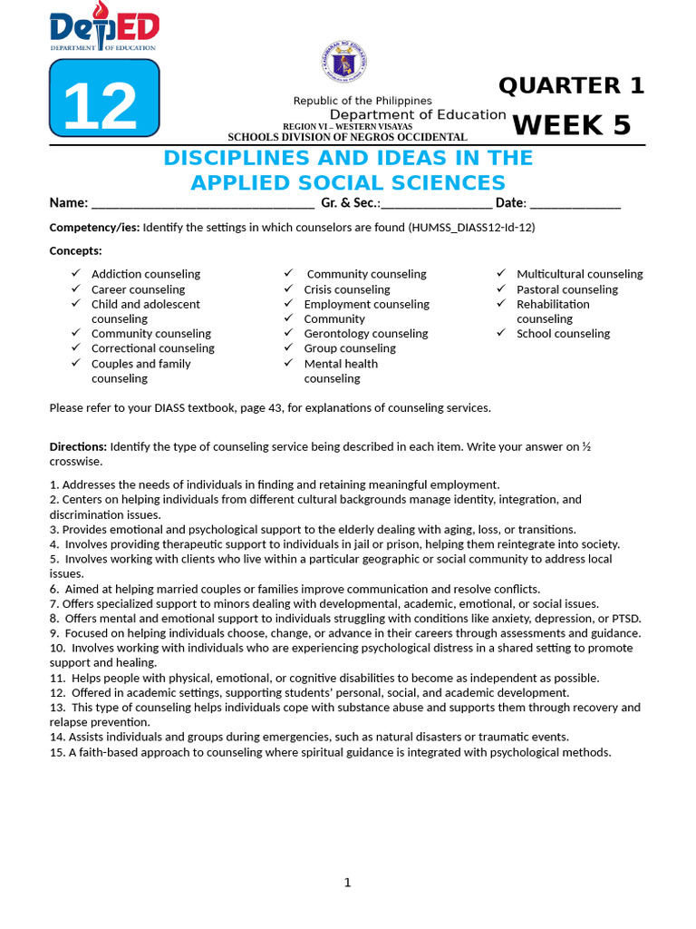 Types of Counseling Services Explained | PDF | Psychotherapy | Psychology