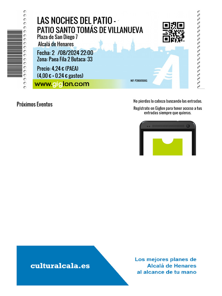 Entradas Noches Del Patio | PDF