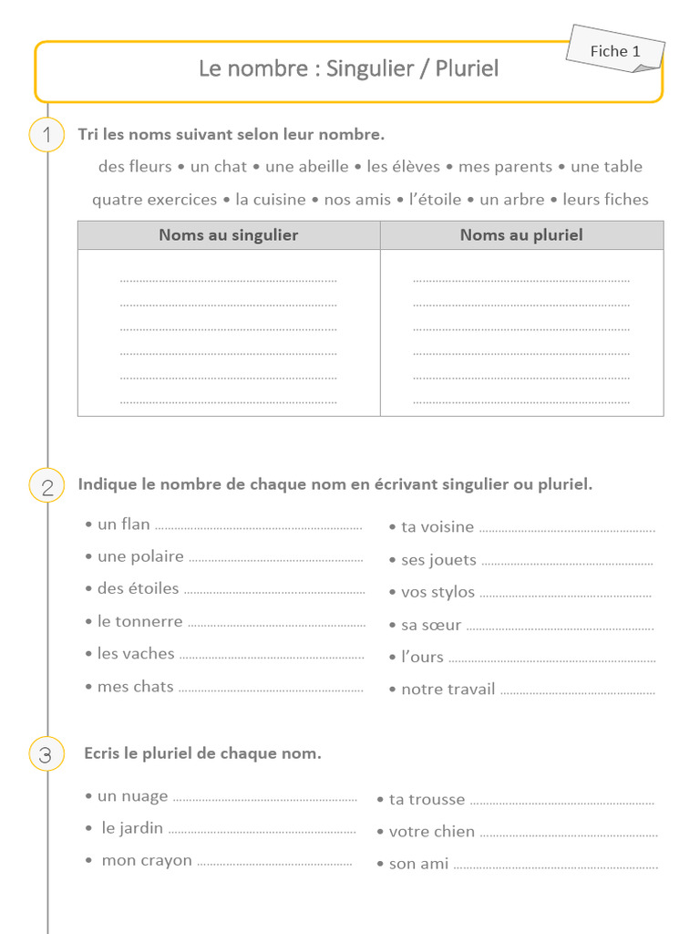 Singulier Pluriel | PDF