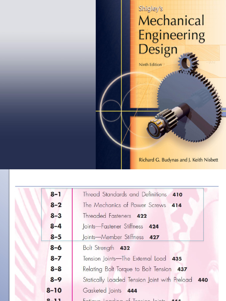 Chapter 8 - Introduction To Fasteners, Bolt and Member Stiffness | PDF | Screw | Nut (Hardware)