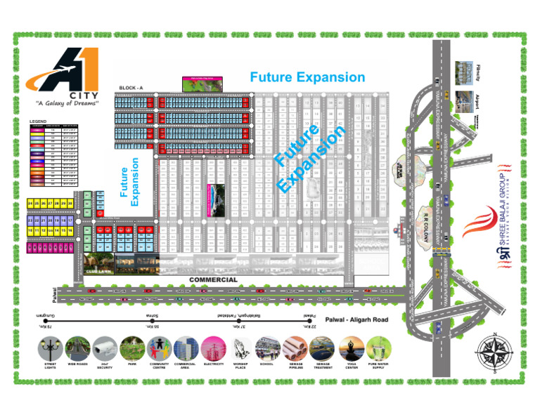 A1 City Layout and Amenities Plan | PDF