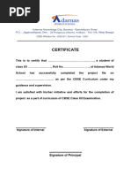 Certificate For Project File | PDF