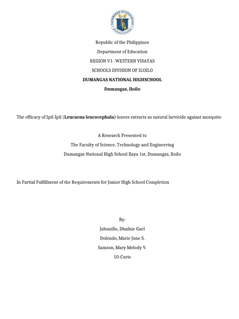 Research Proposal g10 | PDF | Zika Fever