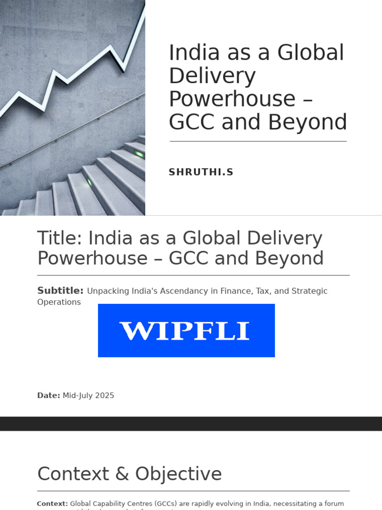 India As A Global Delivery Powerhouse - GCC - Shruthi.S | PDF | Economies | Business