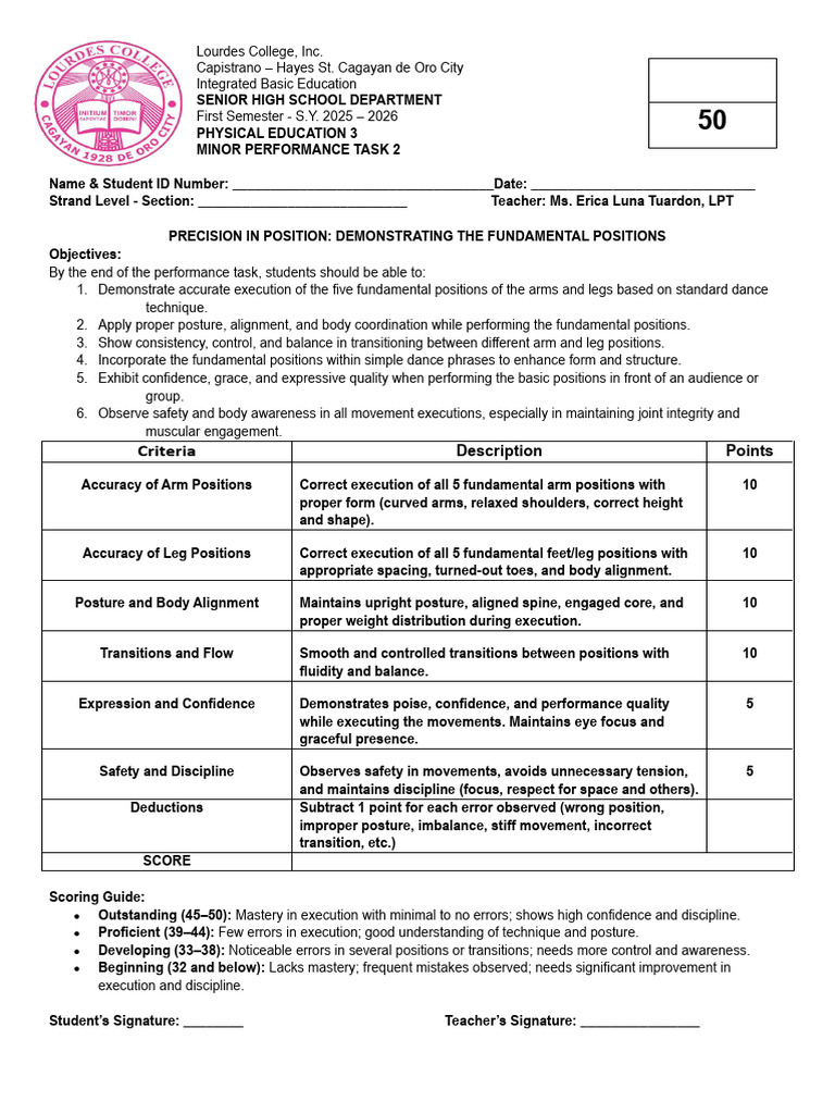 Senior High PE Performance Task Guide | PDF