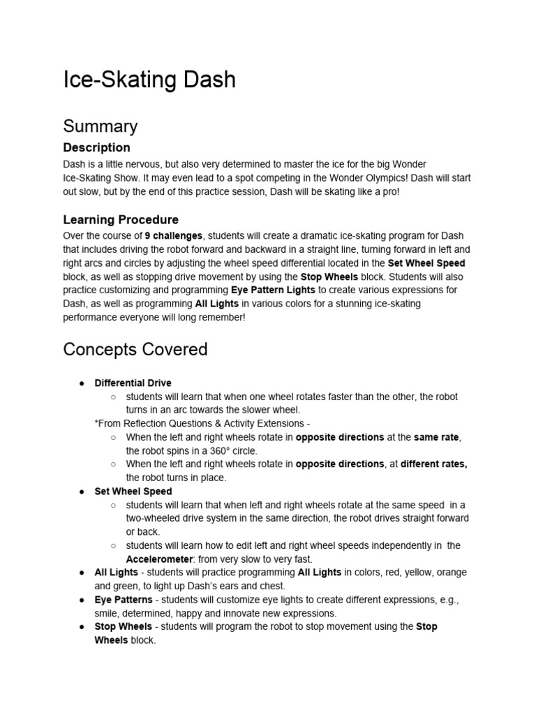 Dash Activity 3 Ice Skating With Dash | PDF | Force | Information