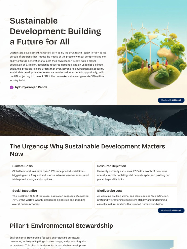 Sustainable Development Building A Future For All | PDF ...