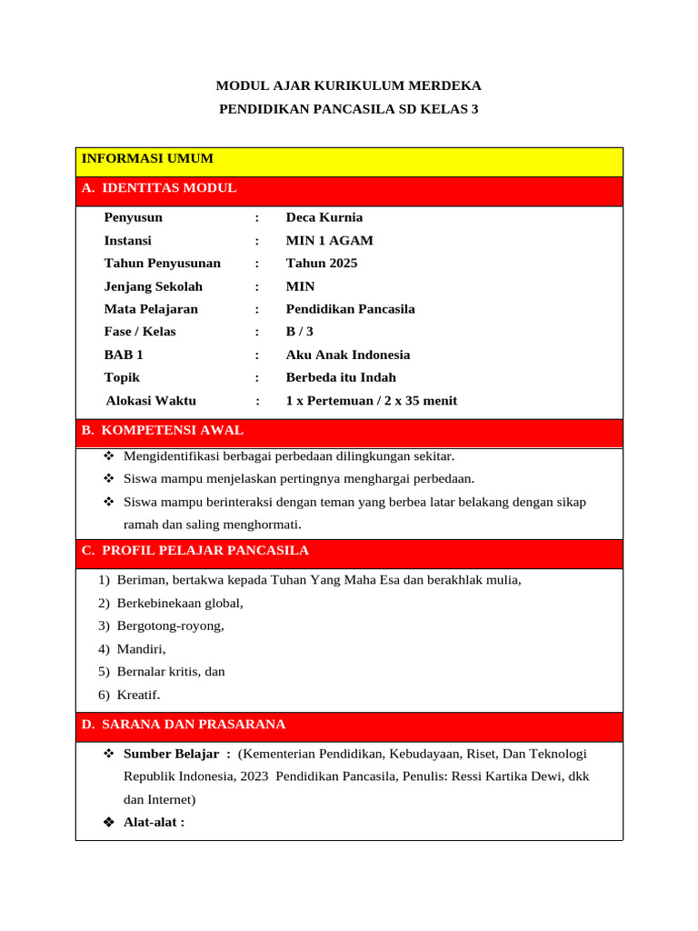 Modul PPKN Deca | PDF
