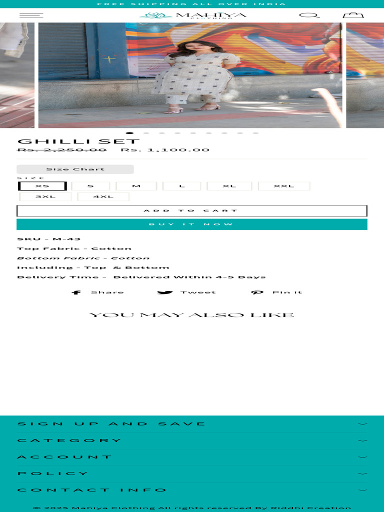 Ghilli Set - Mahiya Clothing | PDF