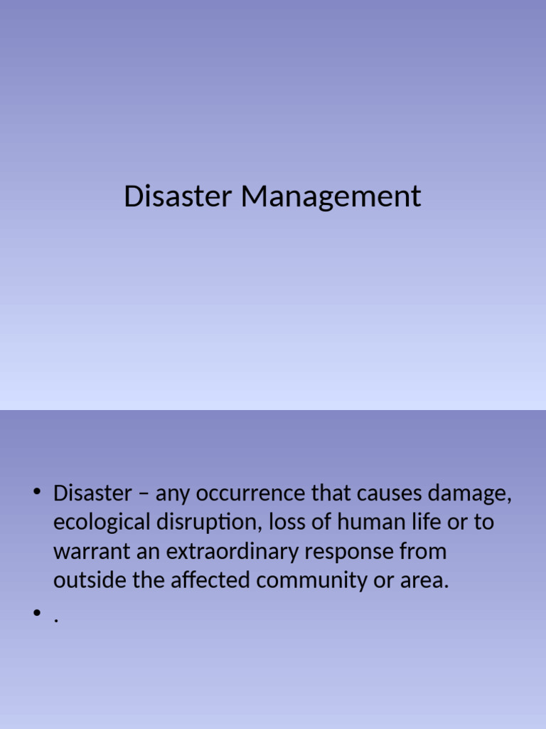 Principles of Disaster Management in Nursing | PDF | Sanitation | Hygiene