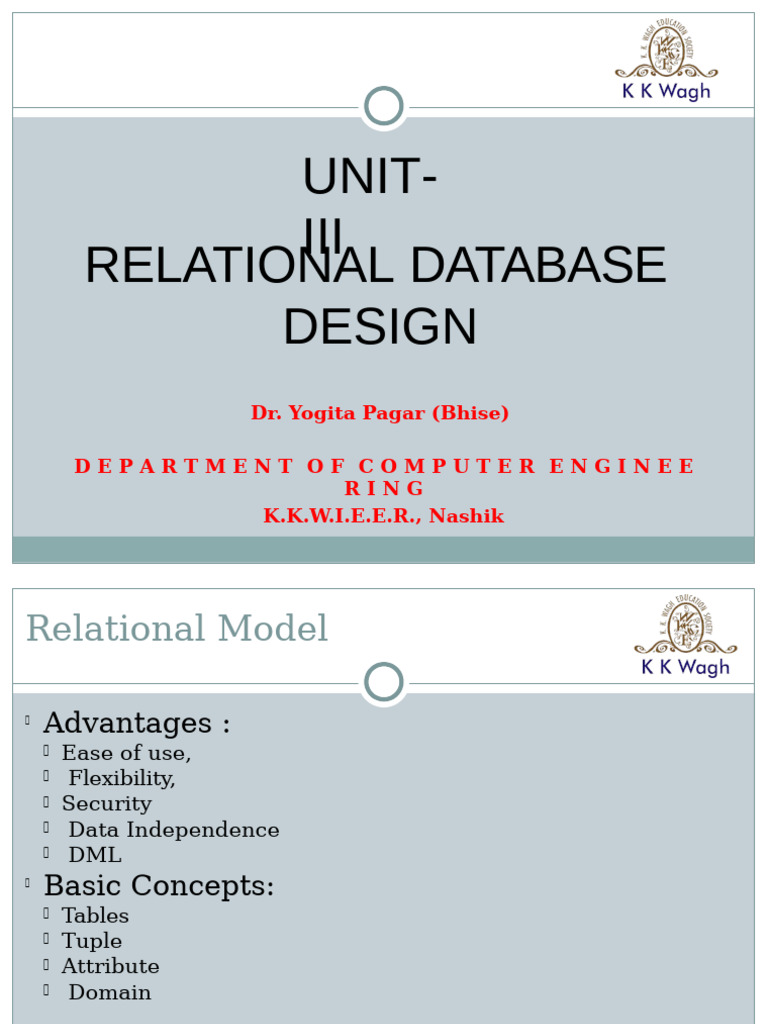 3 Relational Database Design | PDF | Relational Database | Relational Model