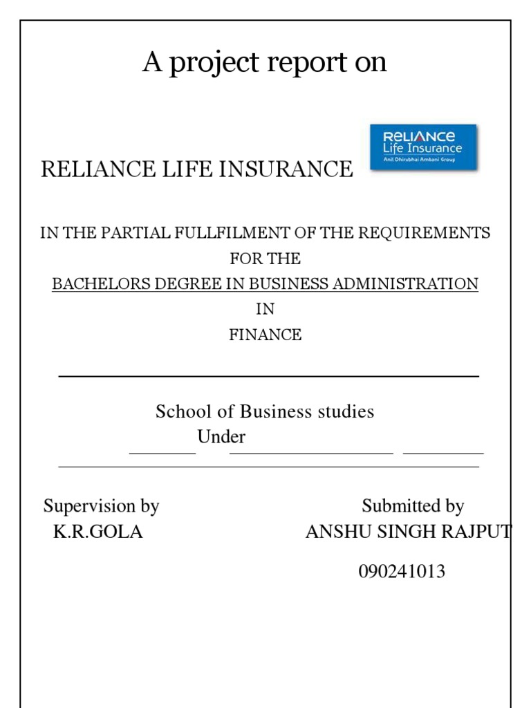 Reliance Life Insurance | PDF | Insurance | Life Insurance