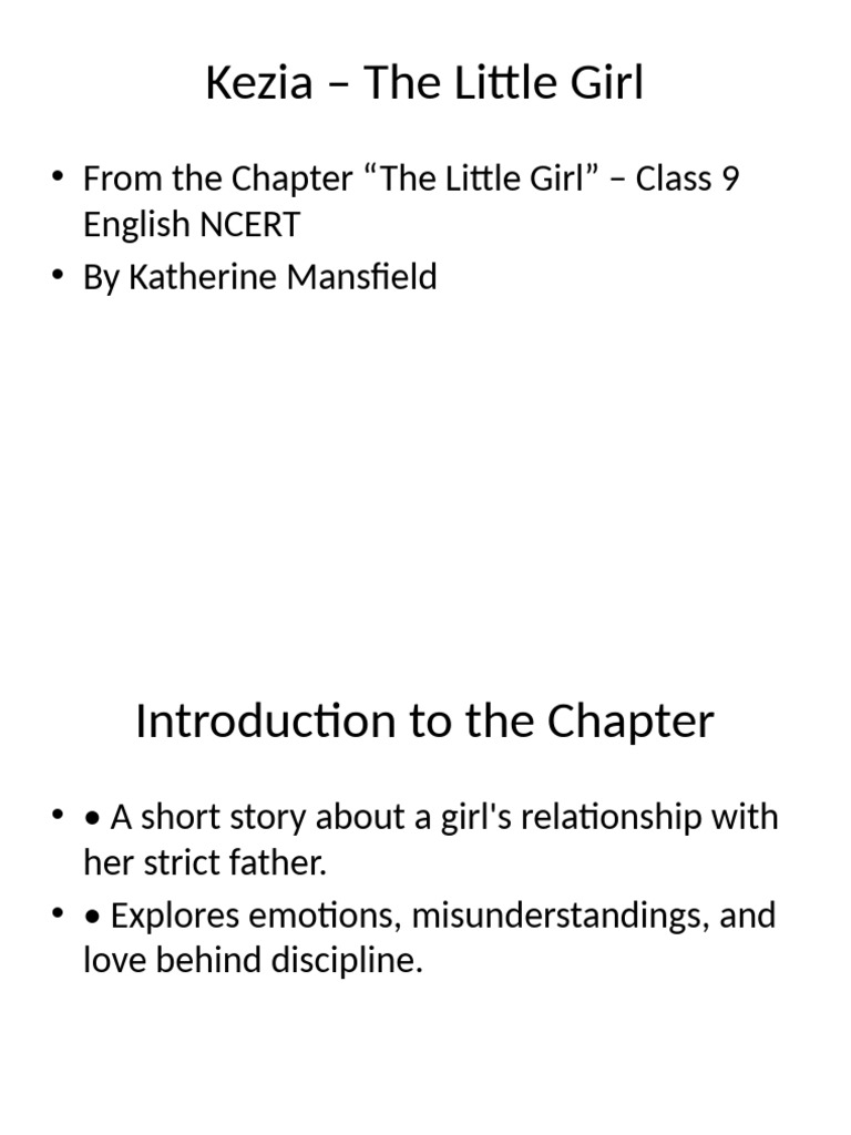 Kezia The Little Girl Presentation | PDF