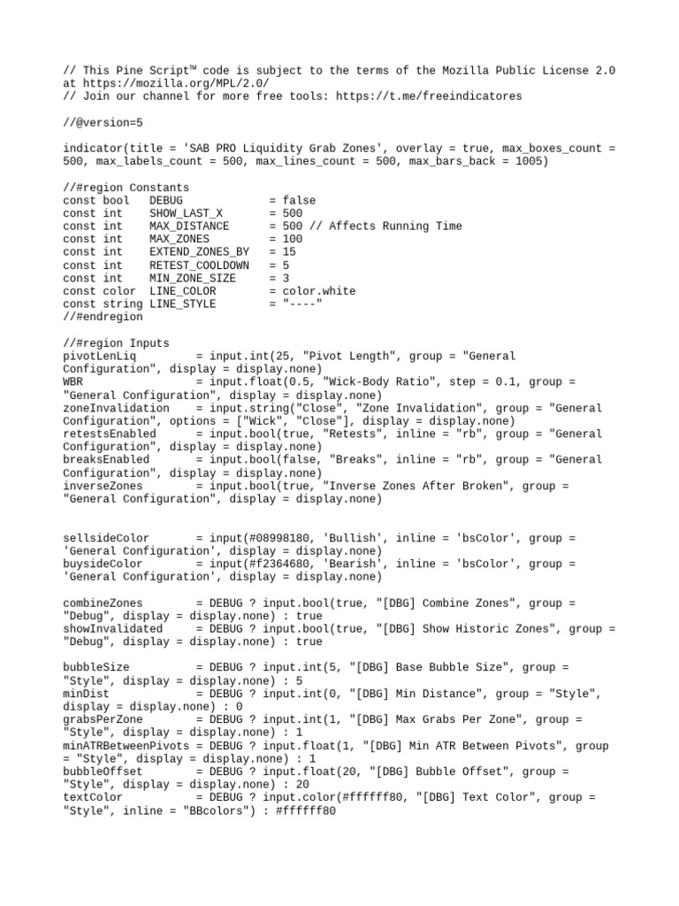 Indicator SAB PRO Liquidity Grab Zones For TradingView | PDF | Visual Cortex | Computer Programming