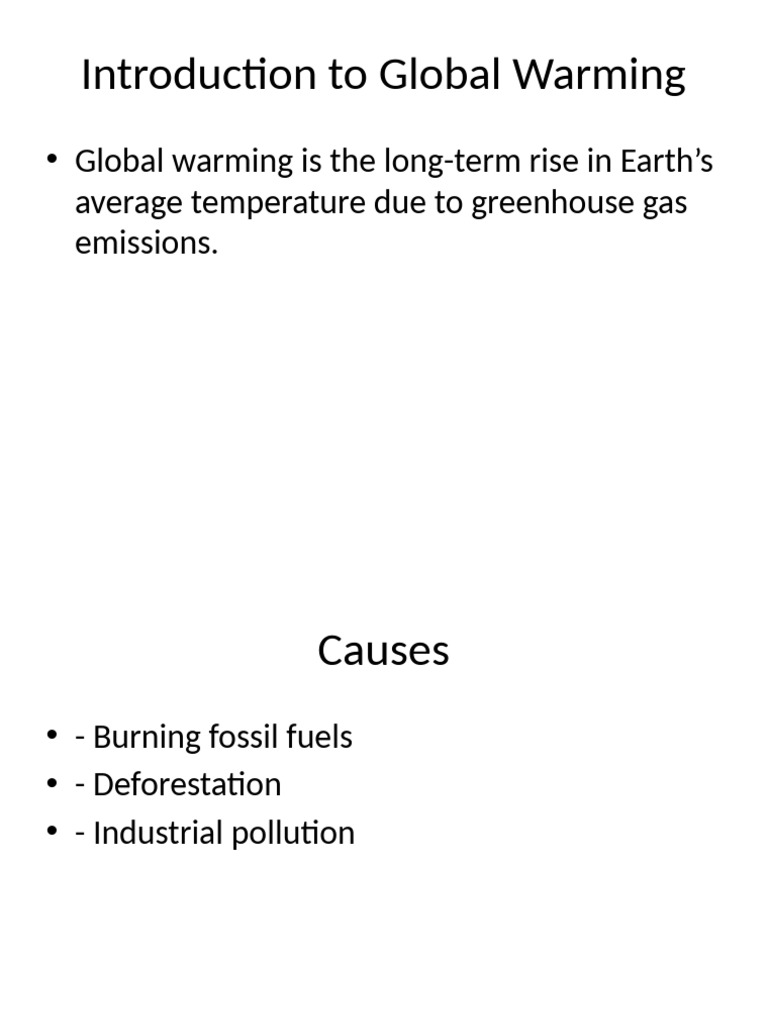 Understanding Global Warming Causes & Solutions | PDF