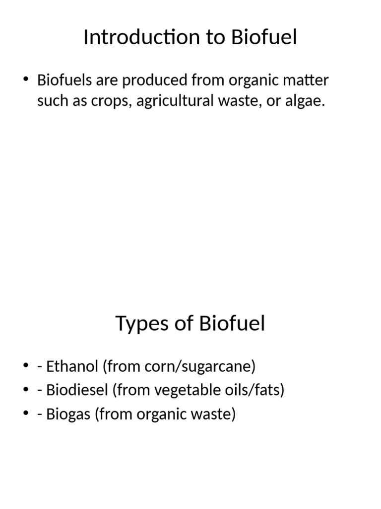 Biofuel Presentation | PDF