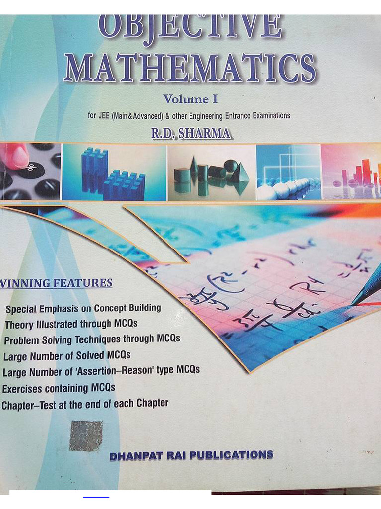 RD Sharma Objective Mathematics For JEE (Main & Advance) Volume 1 - RD ...