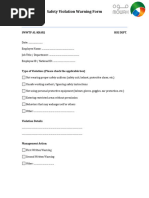 Safety Violation Report Form | PDF