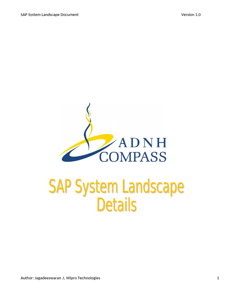 SAP System Landscape Overview | PDF | 64 Bit Computing | Server (Computing)