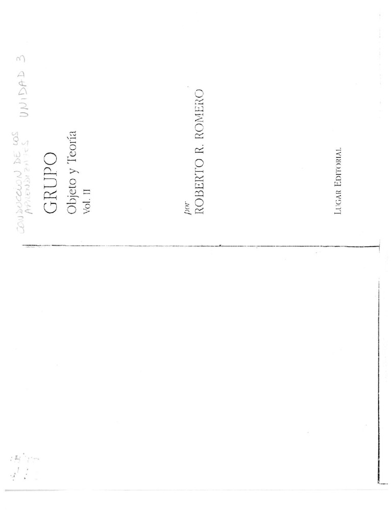 4 - Romero, R - Grupo - Objeto y Teoria | PDF
