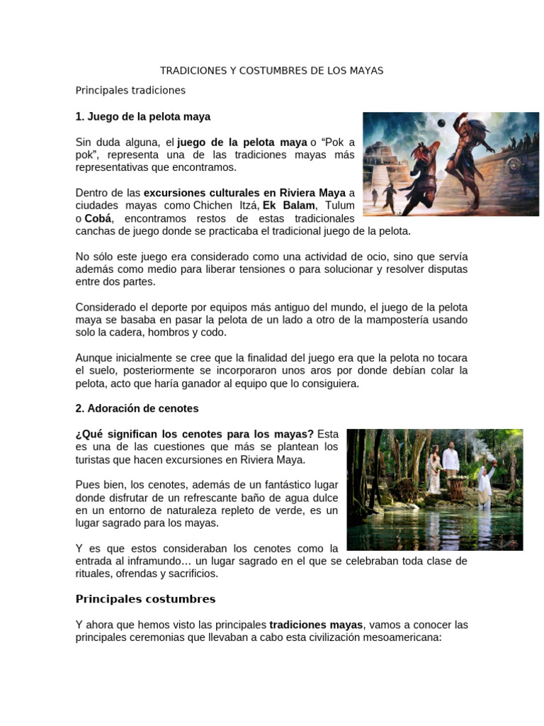 Tradiciones y Costumbres Mayas | PDF | Civilización maya | Maíz