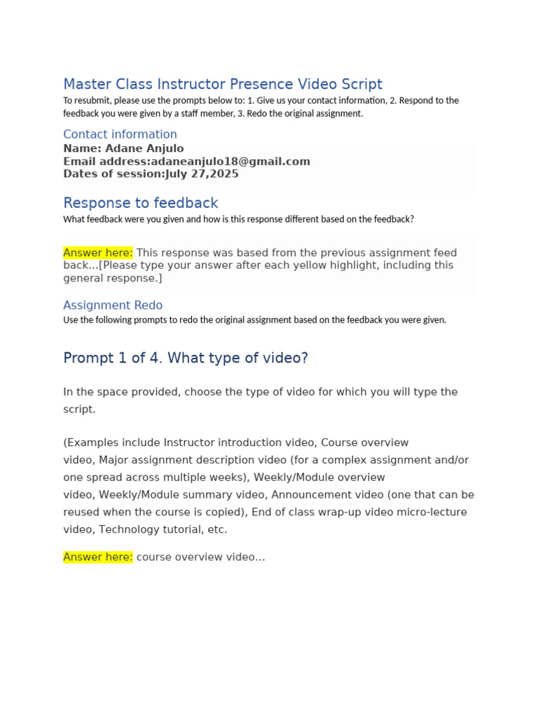 2024 Course Overview Video Script | PDF | Artificial Intelligence ...