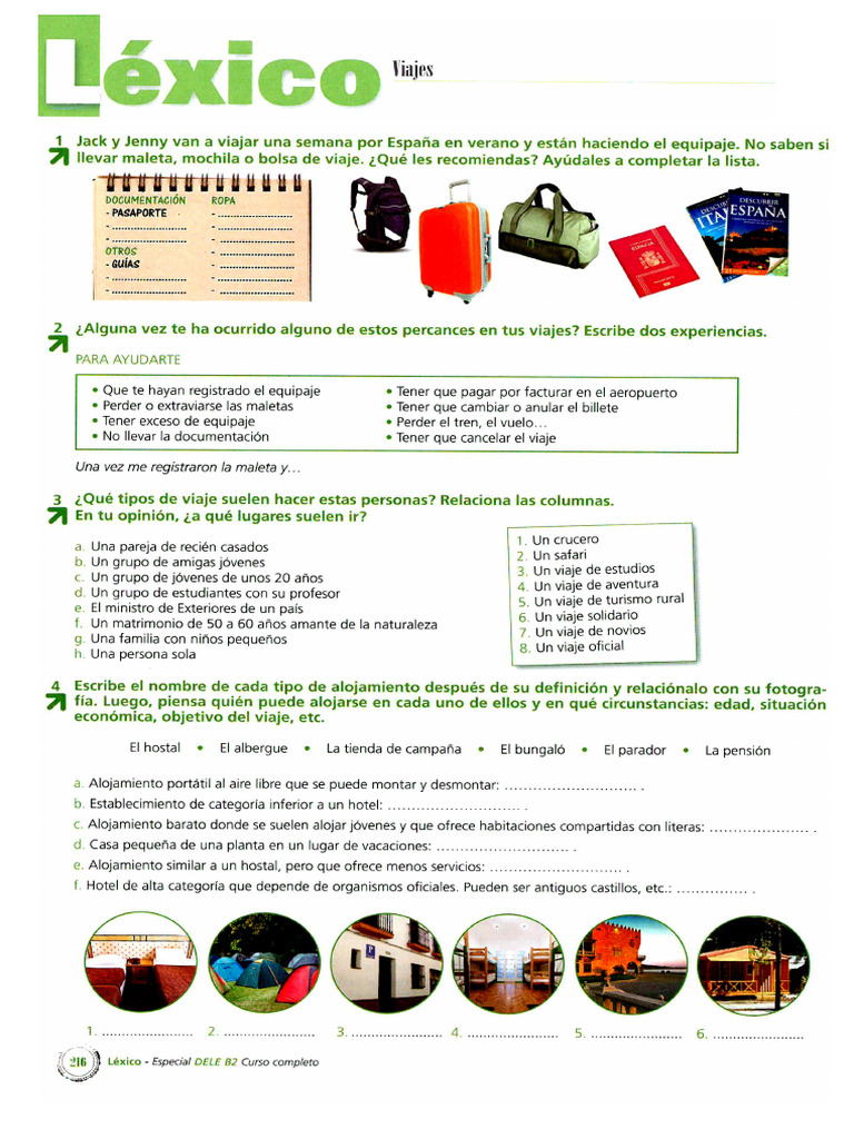 b2 (Léxico) Viajes (Dele Edelsa) | PDF