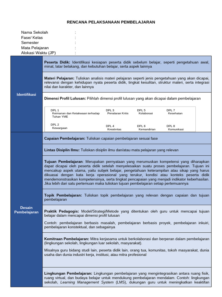 LK 1 - Perencanaan Pembelajaran Mendalam | PDF