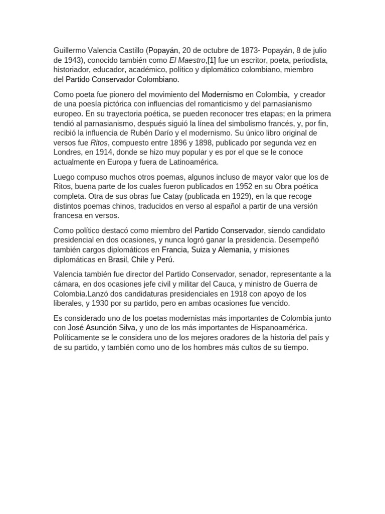 Guillermo Valencia Castillo | PDF