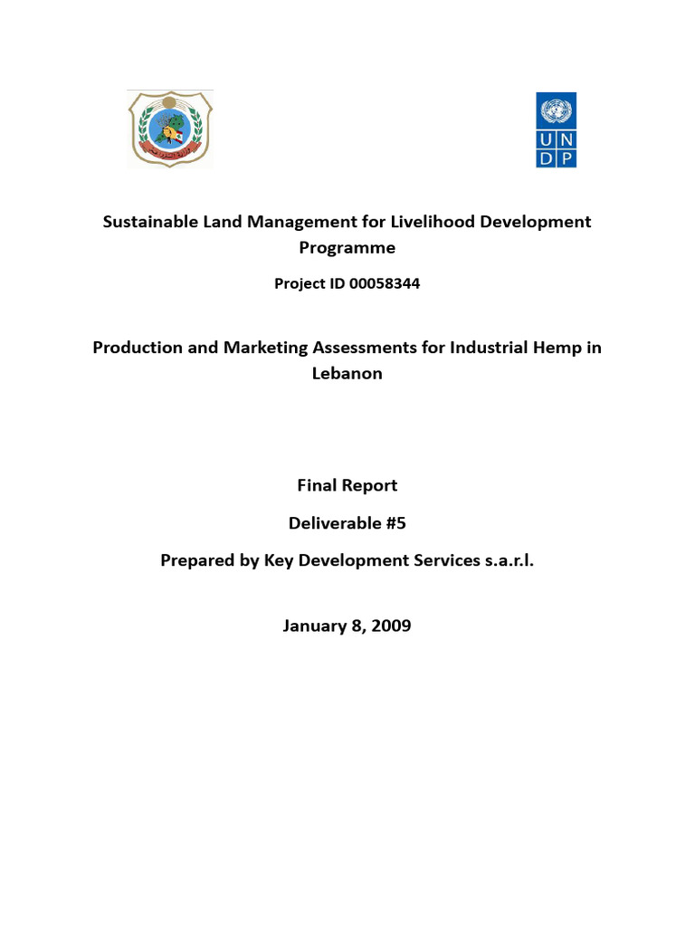 UNDP Hemp Report | PDF | Soil Fertility | Tillage