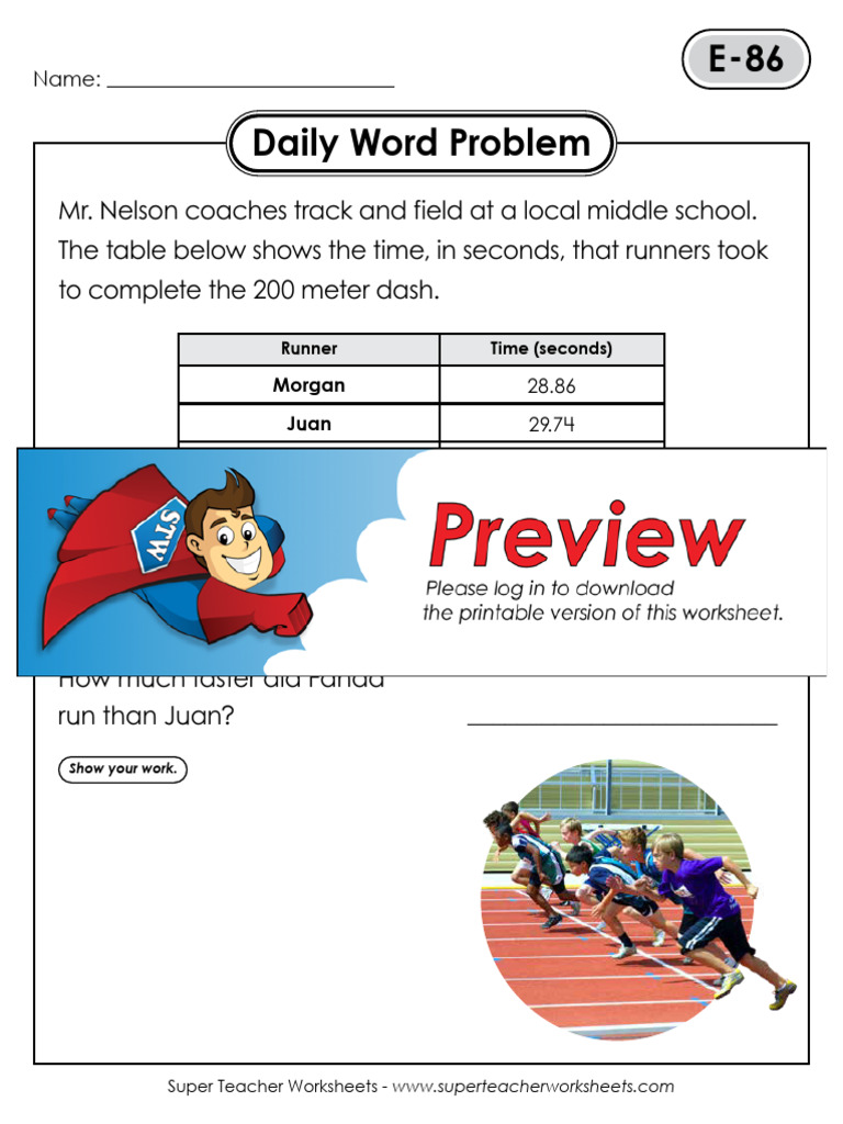 Daily Word Problem E86 90 | PDF