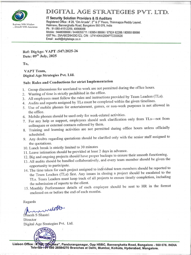Rules and Conductions For Strict Implementation | PDF