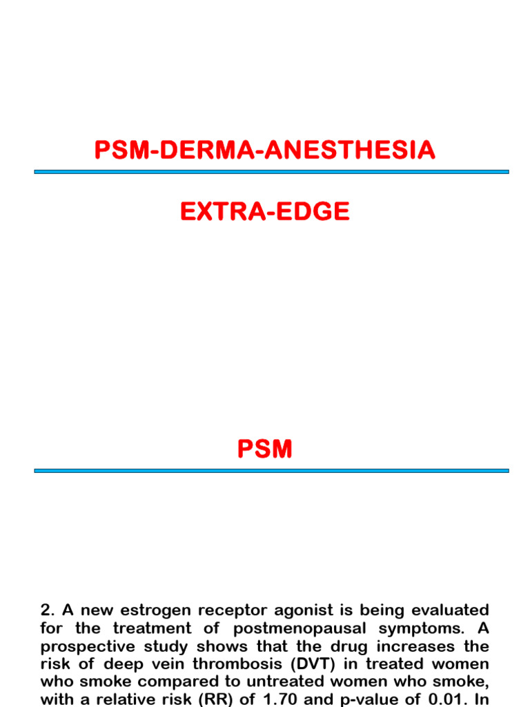 Extra-Edge BTR Test PSM-Derma-Anes - 12-06-2025 | PDF | Sensitivity And ...