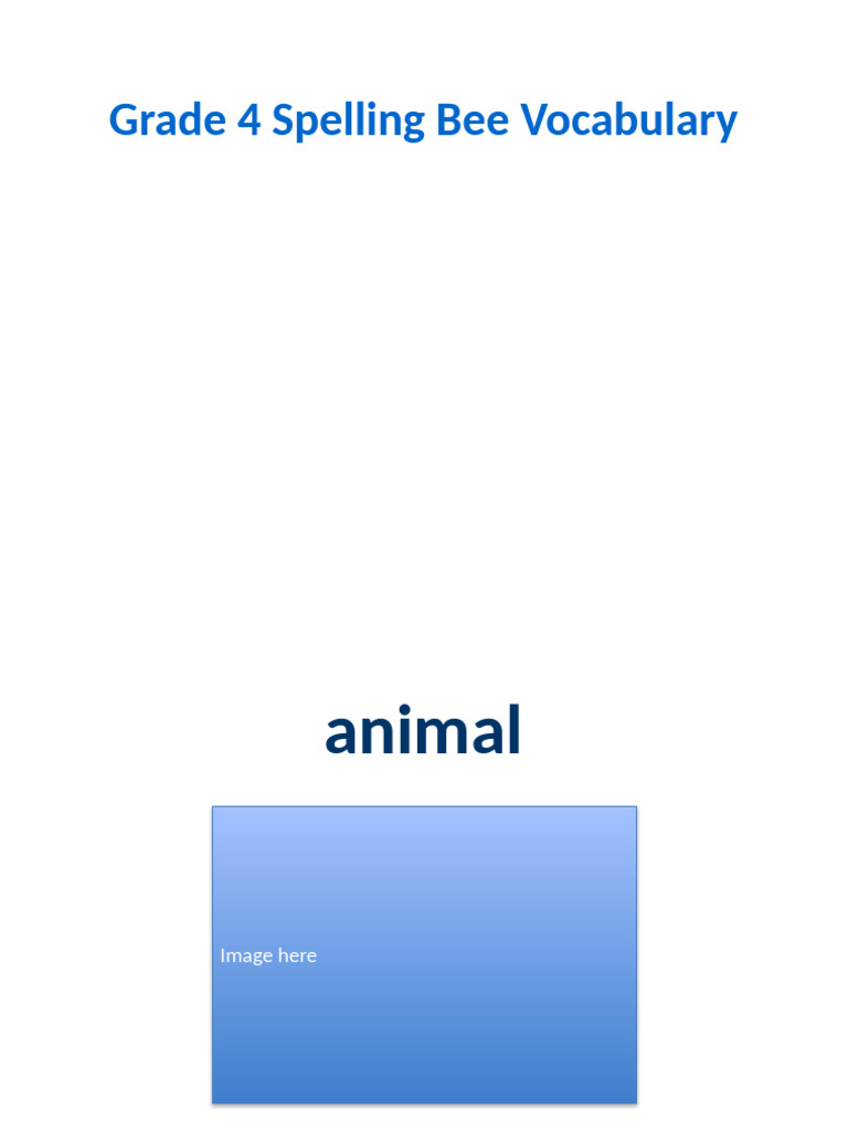 SpellingBee Grade4 | PDF