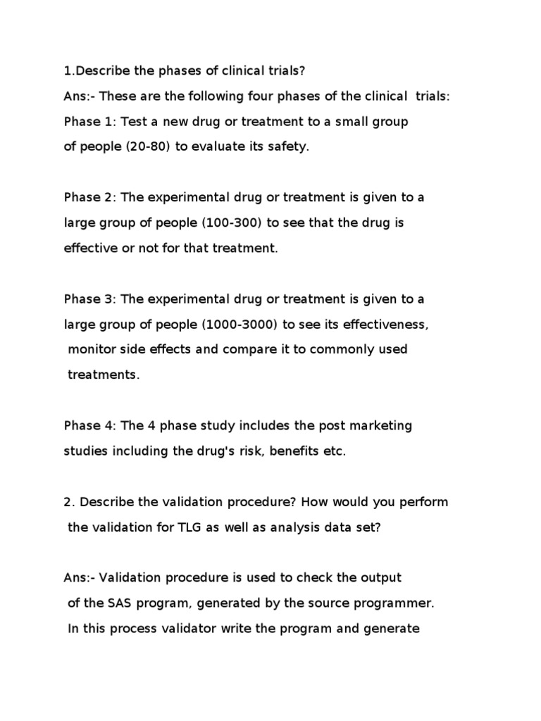 Sas Clinical Imp Questions | PDF | Clinical Trial | Sas (Software)
