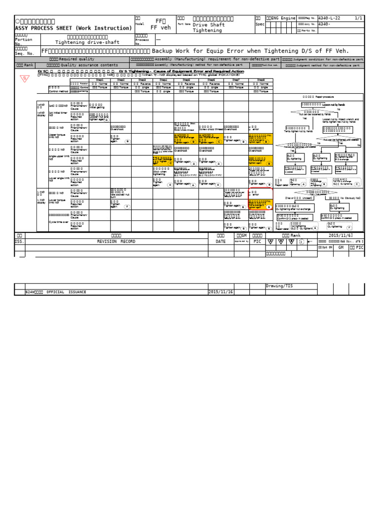 14, Drive Shaft Repair Iassembly Process Sheet J | PDF