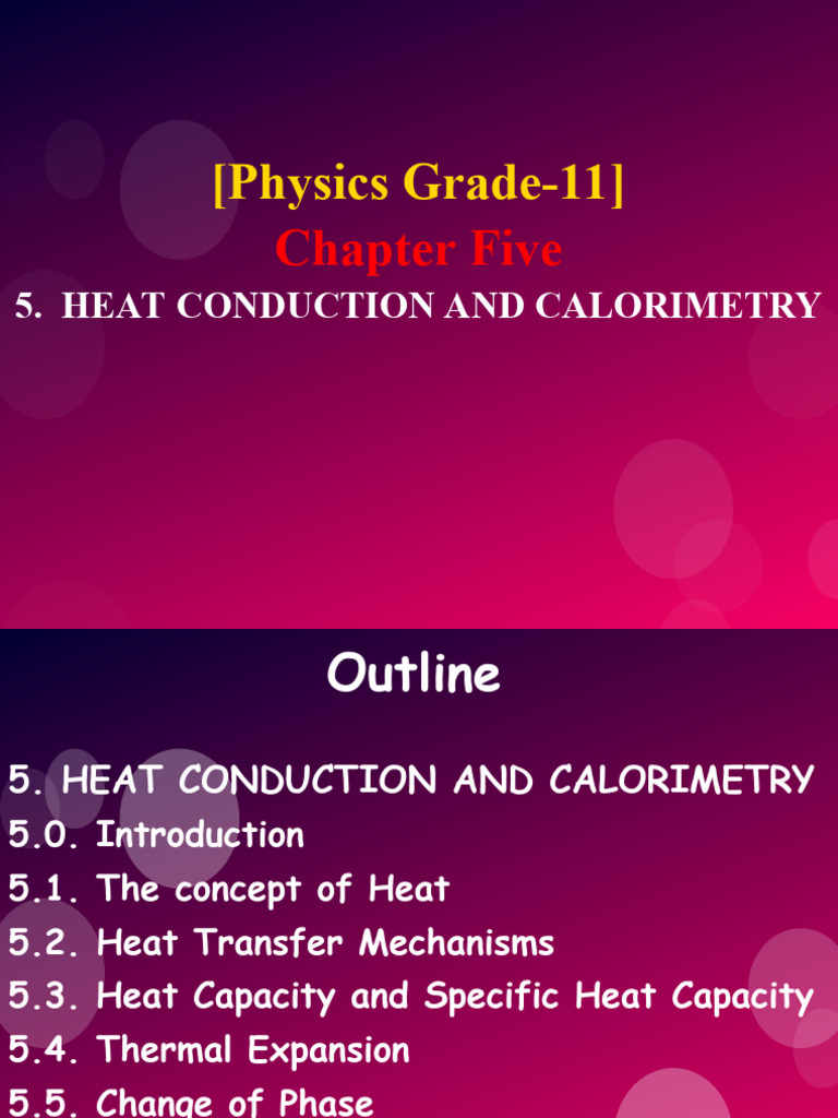 General Physics Chapter 5 Heat Conduction and Calorimetry | PDF | Heat ...