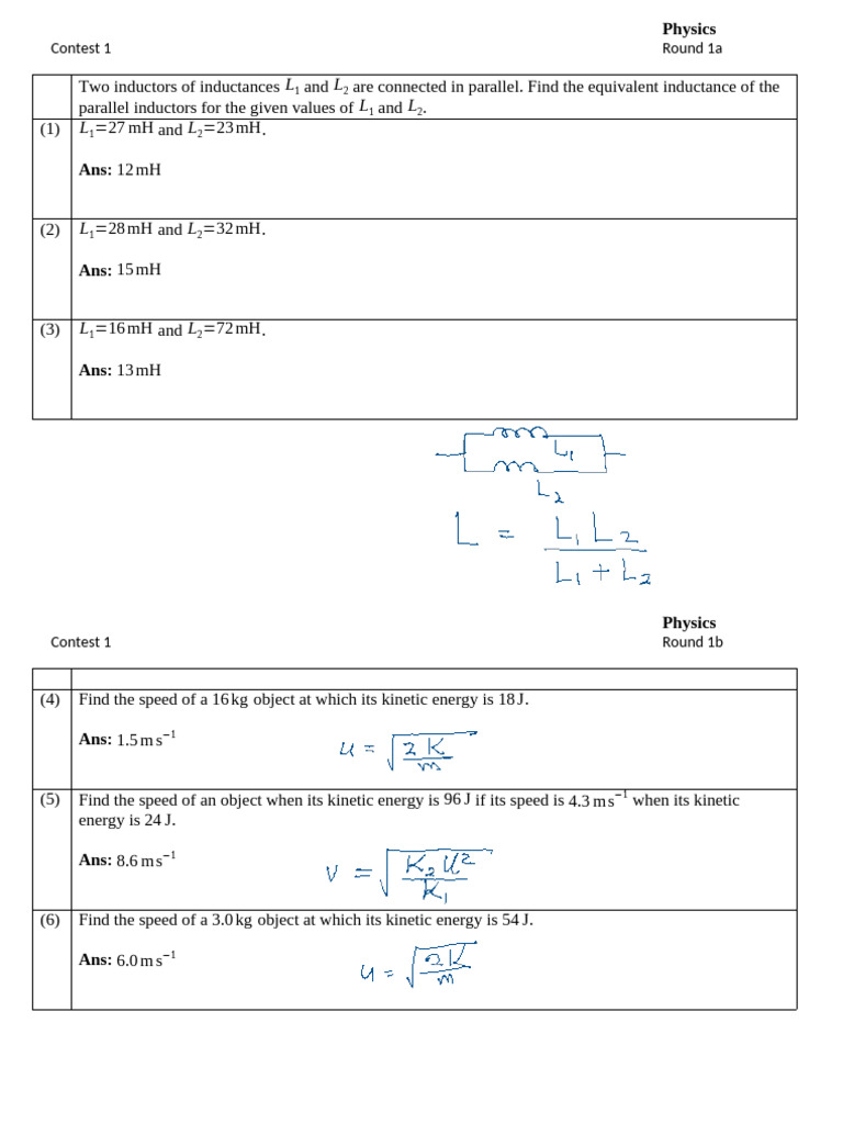 Physics - Prelims + One-Eighth | PDF | Force | Gases