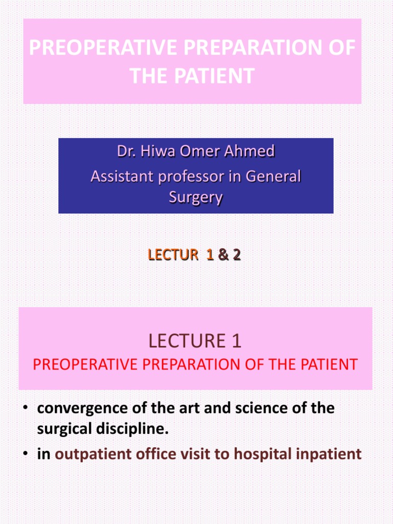 Preoperative Evaluation | Surgery | Anesthesia