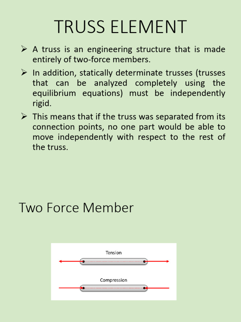 Truss Element Analysis and Calculations | PDF