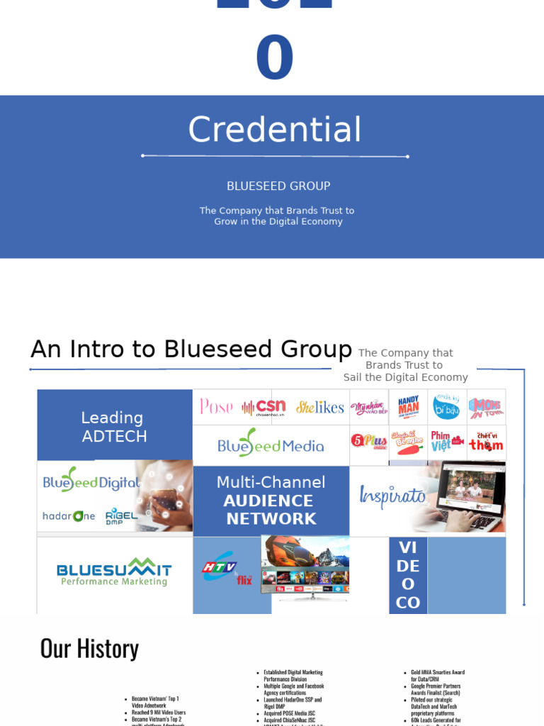 Blueseed Group - Credential 2020 | PDF | Brand | Advertising