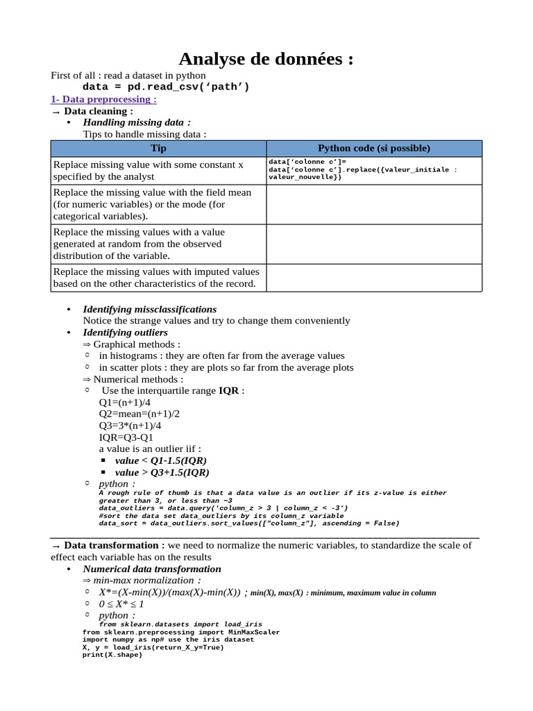 Résumé-Analyse Des Données Resumee Resumee | PDF | Cluster Analysis ...
