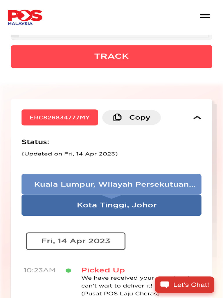Pos Malaysia Live Parcel Tracking Real-Time Delivery Status | PDF