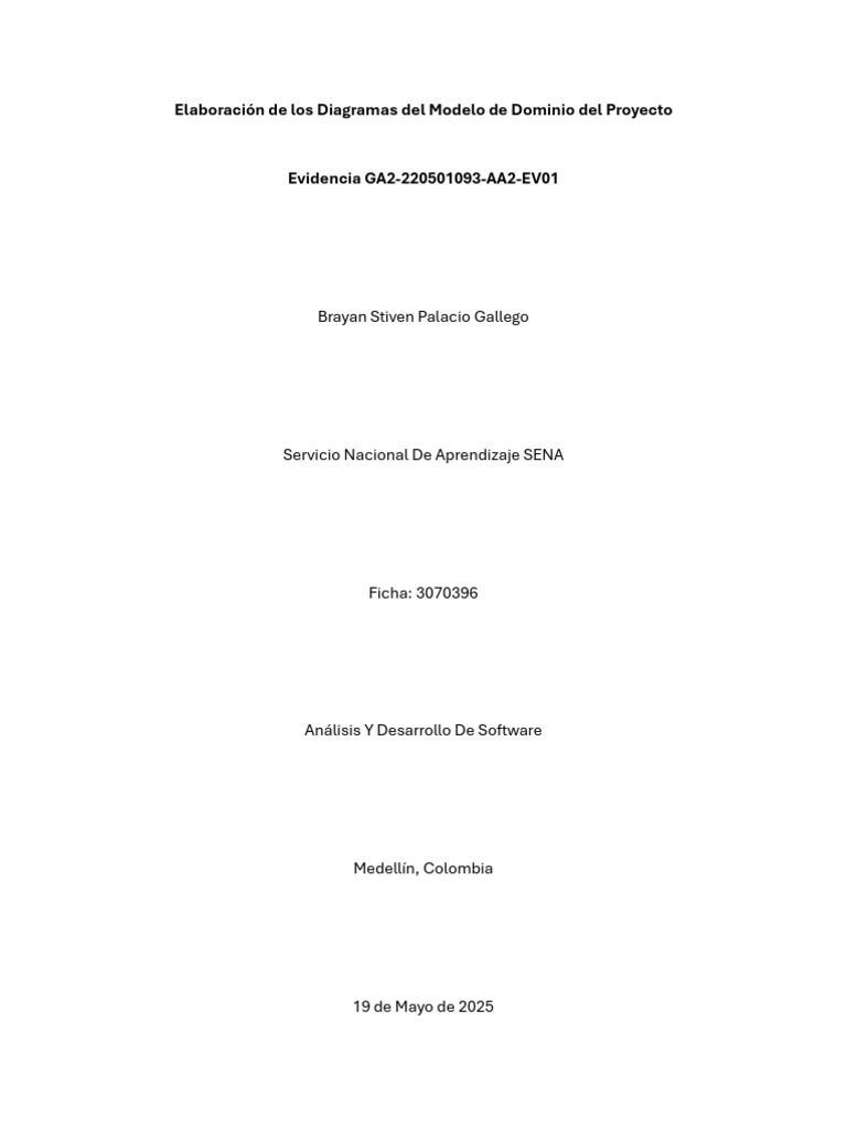 Elaboración de Los Diagramas Del Modelo de Dominio Del Proyecto | PDF