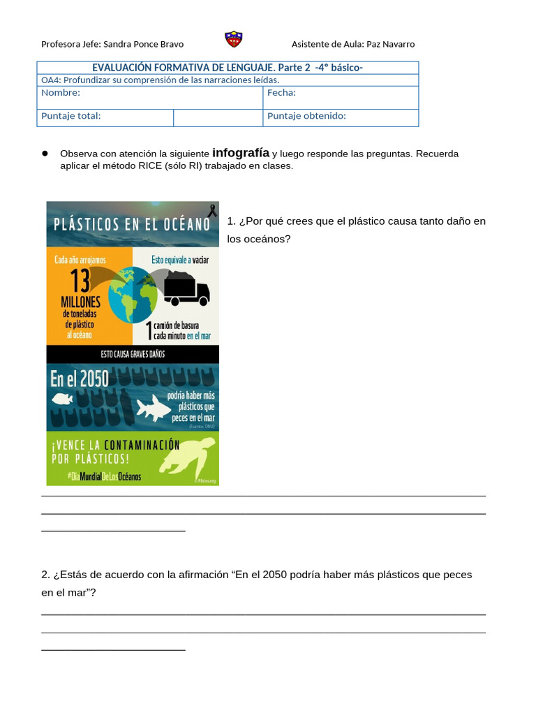 FORMATIVA Lenguaje Parte 2 | PDF