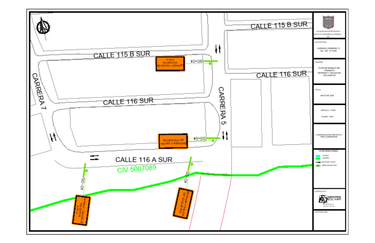 Plano PMT Tres Quebradas Usme Bolivar Mayo 2025 | PDF