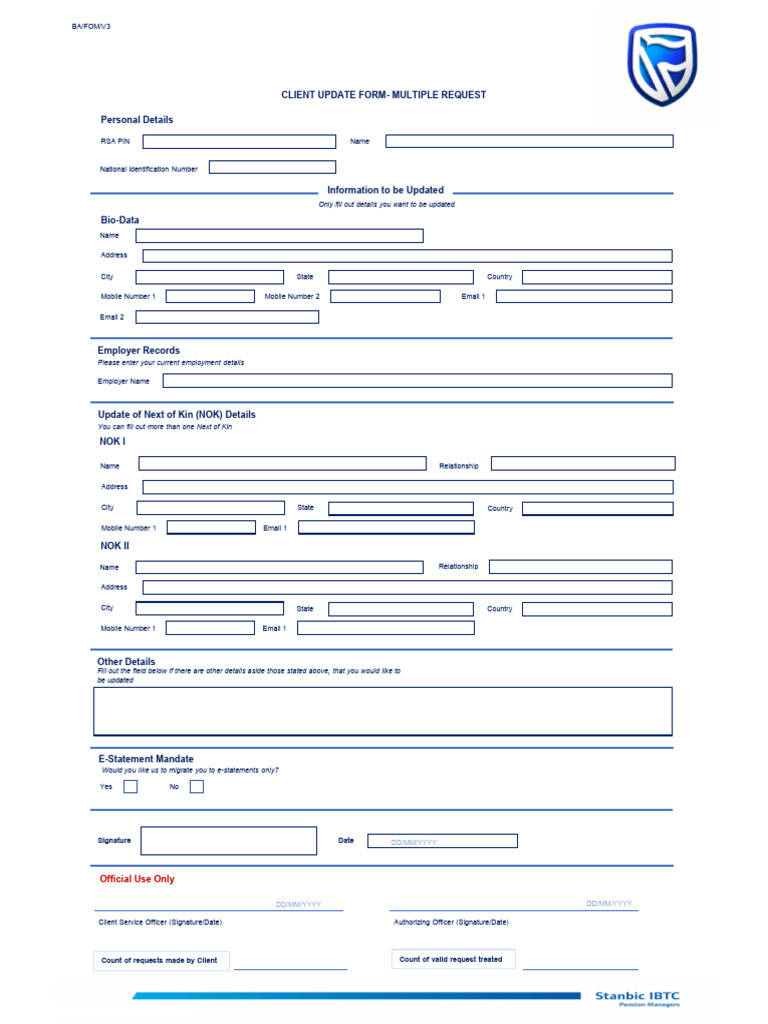 Client Update Form for RSA Management | PDF | Indemnity | Civil Law ...