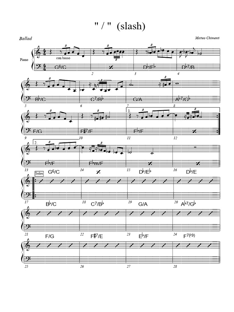 Slash Piano Con Background | PDF