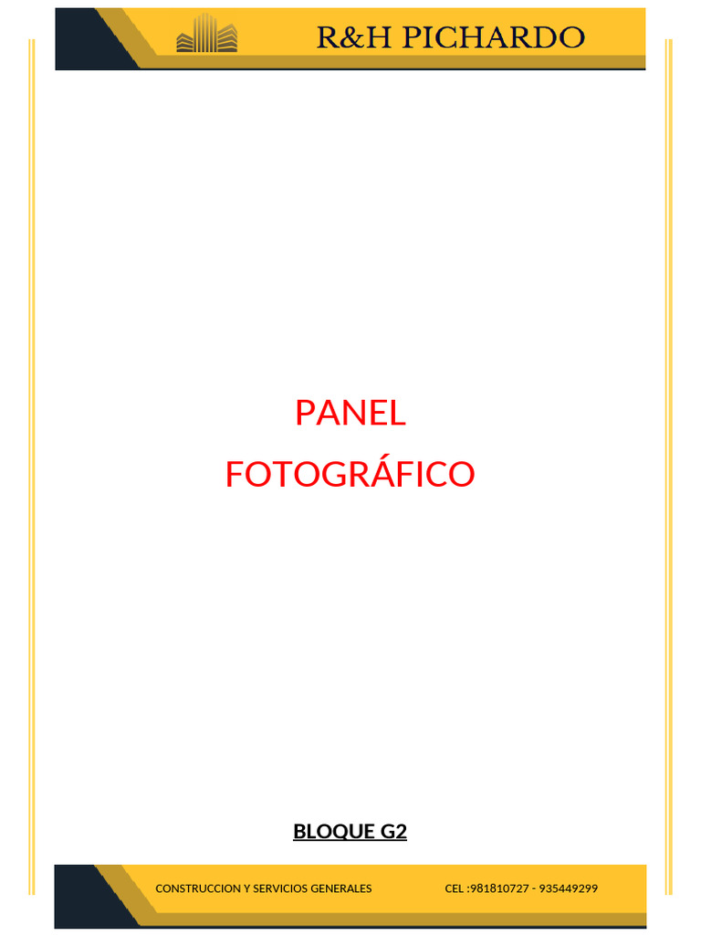 Panel Fotografico - Estructura Julio | PDF